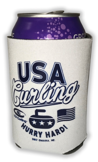 Lawlor's Custom Sportswear | USA Curling Hurry Hard Koozie